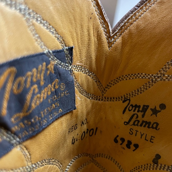 Tony Lama | Shoes | Vintage Tony Lama Full Rough Out Suede Cowboy Boots ...